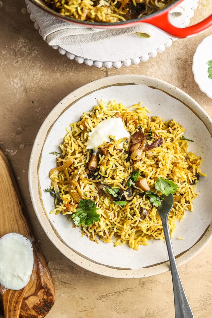 Mushroom Biryani (Step-by-Step Instructions) - Home Cooking Collective