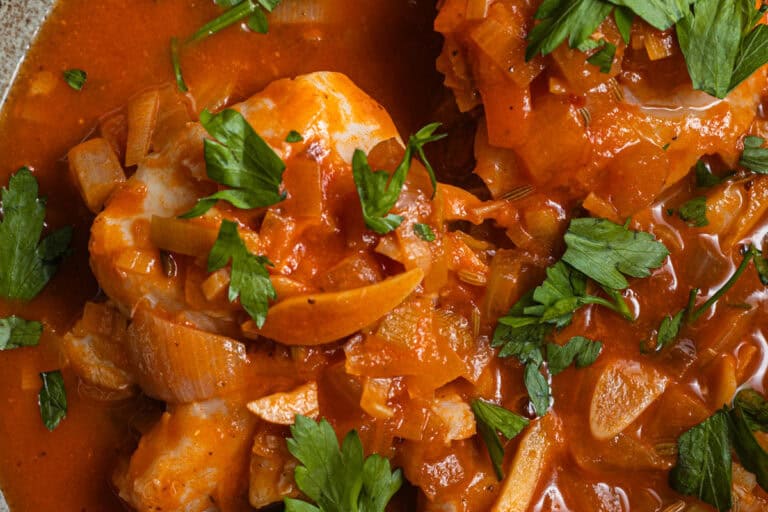 Poached Cod in Tomato Sauce with Fennel and Orange - Home Cooking ...