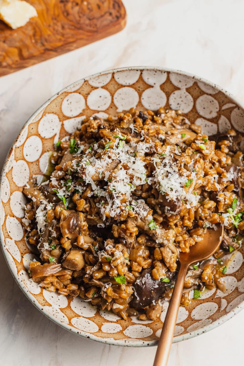 Farro Risotto with Mushrooms and Herbs - Home Cooking Collective