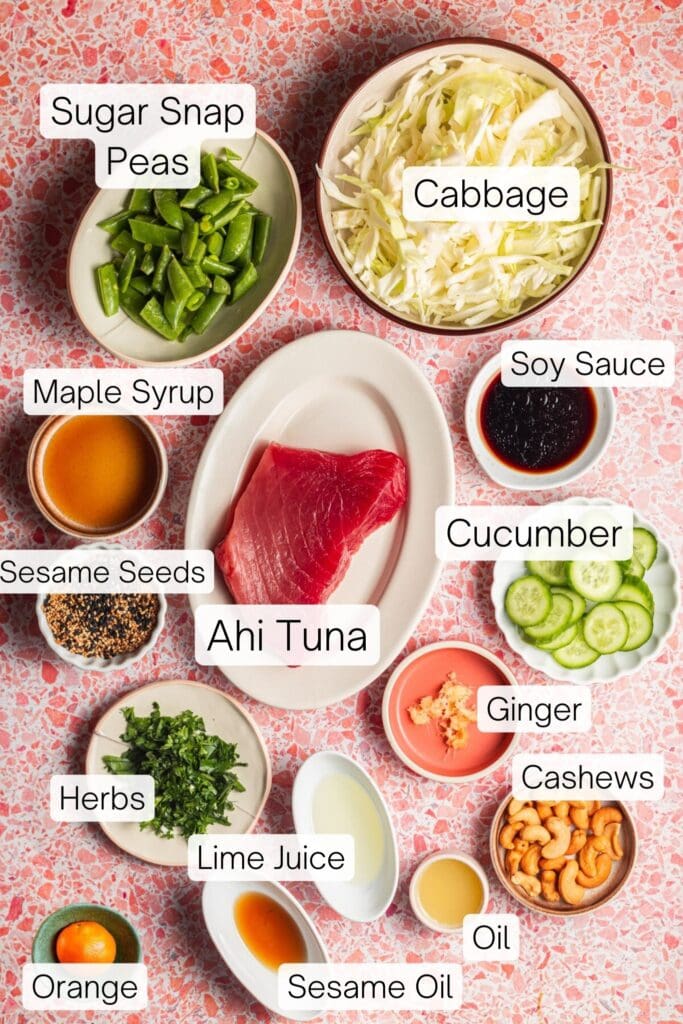 Seared Tuna Salad with Ginger-Lime Dressing - Home Cooking Collective