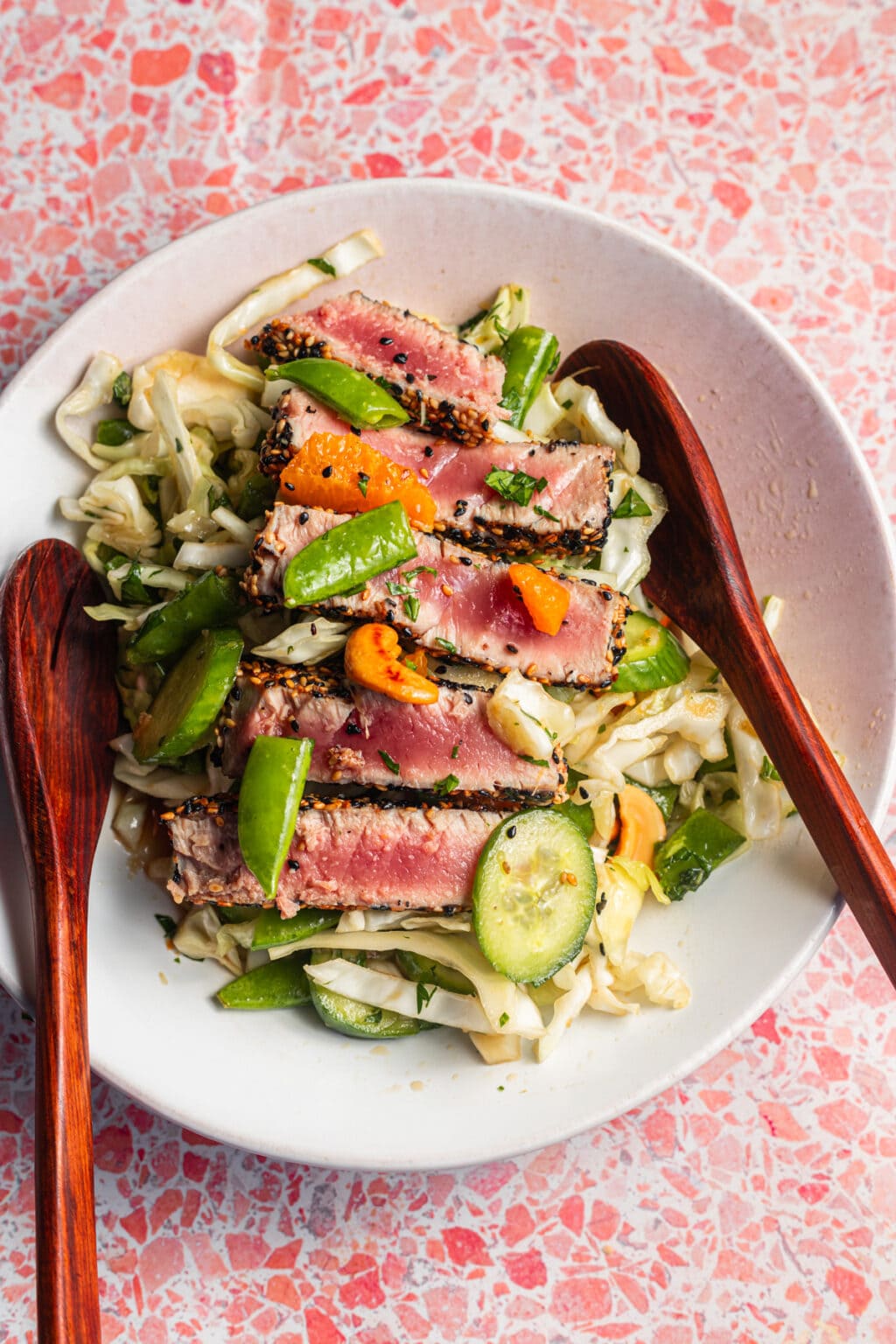 Seared Tuna Salad with Ginger-Lime Dressing - Home Cooking Collective