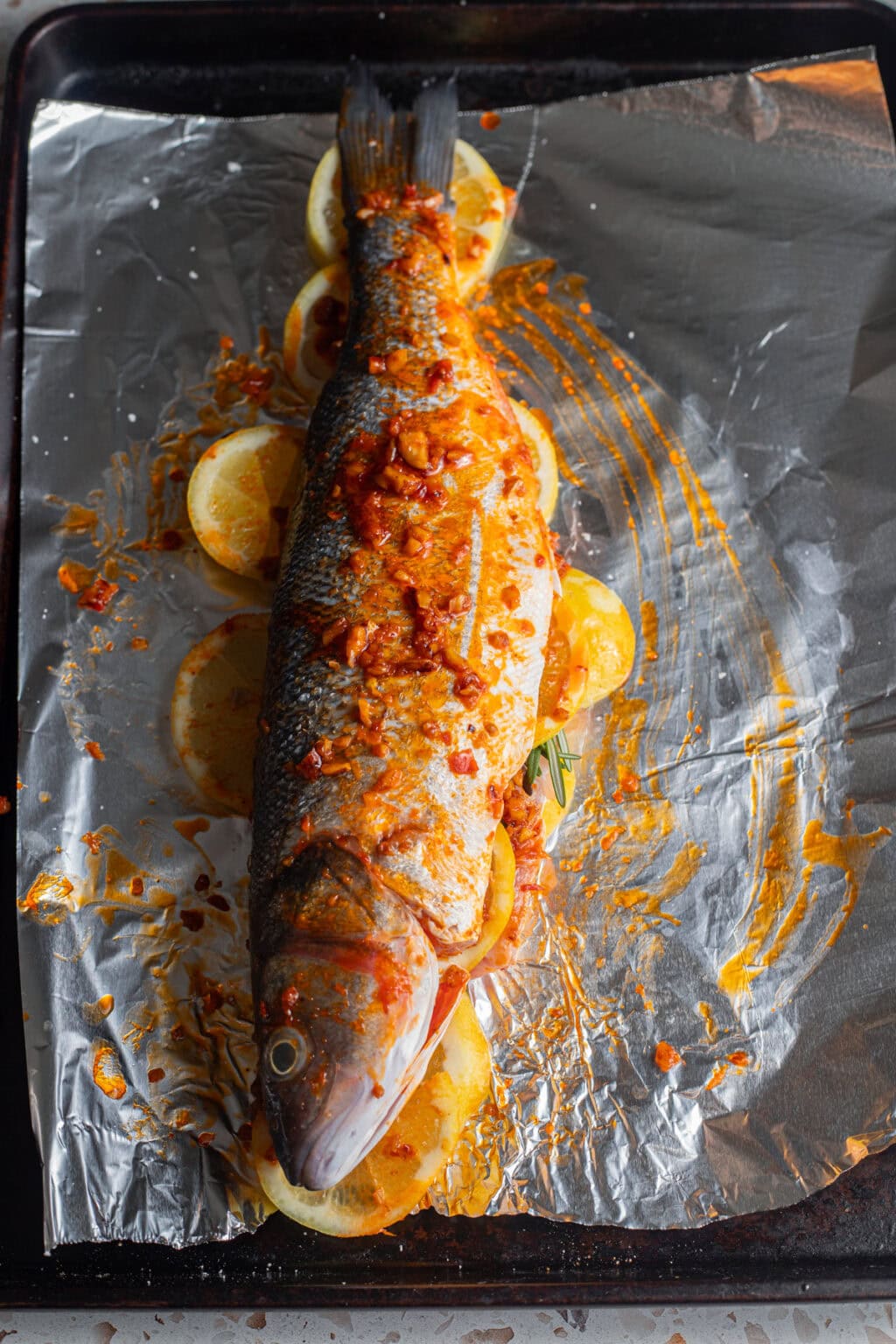 Whole Roasted Branzino with Lemon and Calabrian Chili - Home Cooking ...